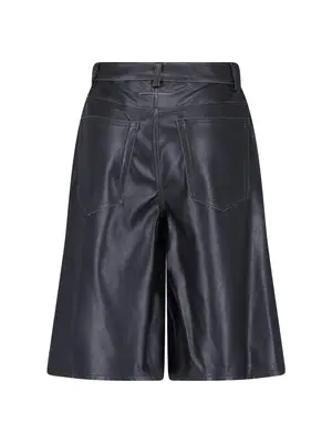 MAISON MARGIELA Faux Leather Belted Shorts