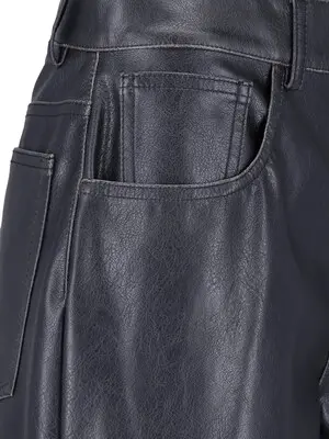 MAISON MARGIELA Faux Leather Belted Shorts