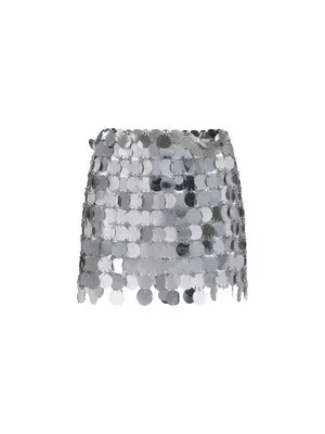Rabanne Mini Sequined Skirt