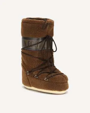 Moon Boot Icon Teddy Boots - Brown