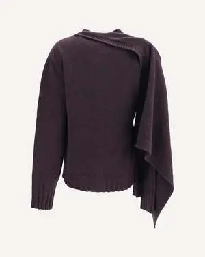 Attico Crewneck Cardigan - Brown