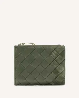 Bottega Veneta Bifold Intrecciato Wallet - Green