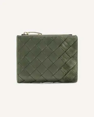 Bottega Veneta Bifold Intrecciato Wallet - Green