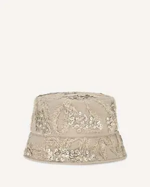 Brunello Cucinelli Embroidered Sequin Bucket Hat