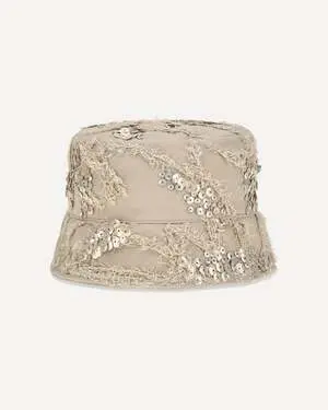 Brunello Cucinelli Embroidered Sequin Bucket Hat