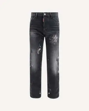Dsquared2 Teddy Dark Wash Stretch Denim Jeans - Black