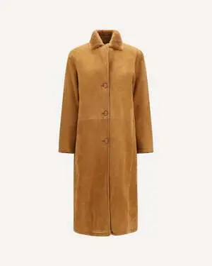 SWORD 6644 Leather Shearling Coat