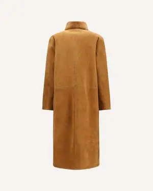 SWORD 6644 Leather Shearling Coat