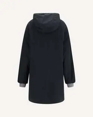 Miu Miu Panama And Fleece Single-breasted Peacoat