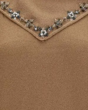 Prada Cashmere Sweater With Jewel Scarf