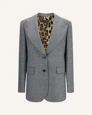 Dolce & Gabbana Prince Of Wales Single Breasted Blazer