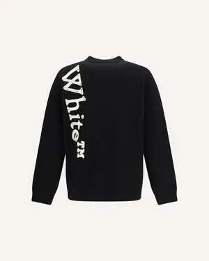 Off-White Vertical Bookish Logo Knit Crewneck