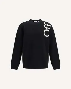 Off-White Vertical Bookish Logo Knit Crewneck