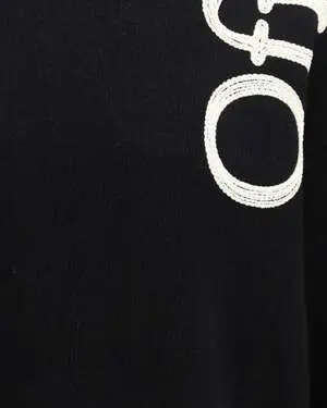 Off-White Vertical Bookish Logo Knit Crewneck