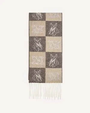 Max Mara Cashmere Fringed Scarf - Beige