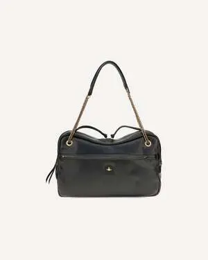 VIVIENNE WESTWOOD Large Dolce Textured Leather Shoulder Bag