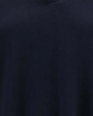 ELLA Wool Polo Collar Sweater - Blue