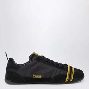 Fendi Suede And Fabric Wrap Trainers - Black