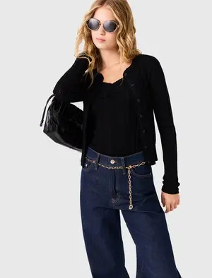 Maje Pointelle Knit Twinset