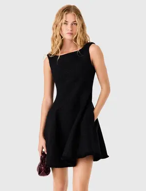 Maje Short Fringed Tweed Dress