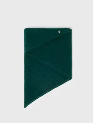 Maje Yak Blend Triangle Scarf - Bottle Green