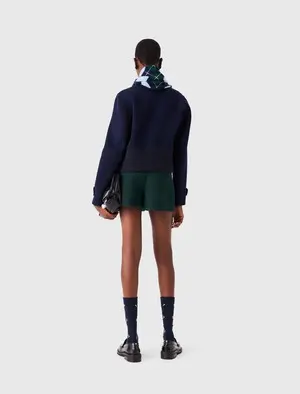 Maje Tweed Shorts With Chain Detail