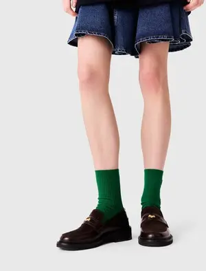 Maje Leather And Suede Penny Loafers