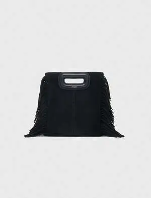 Maje Suede Mini M Bag With Fringes