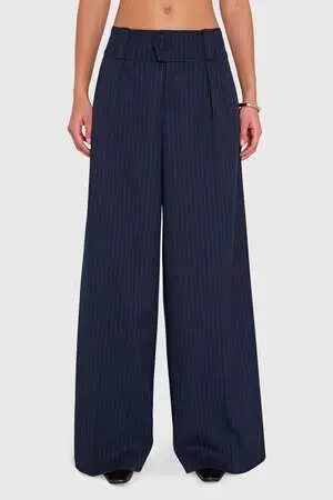 Amanda Uprichard Noho Pants In Manchester Pinstripe