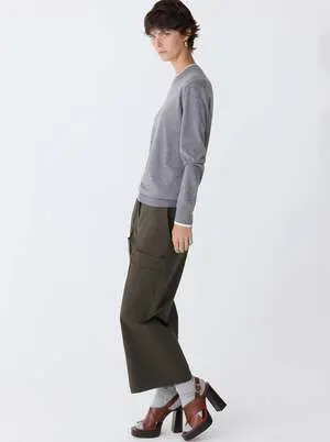 CALLAS MILANO Military Wide-leg Cropped Pants