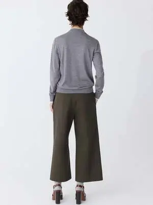 CALLAS MILANO Military Wide-leg Cropped Pants