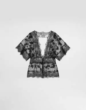 Dolce & Gabbana Embroidered Tulle Top