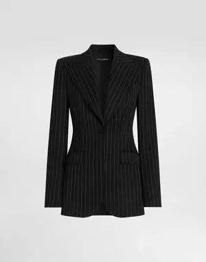 Dolce & Gabbana Turlington Single-breasted Jacket In Pinstripe Wool