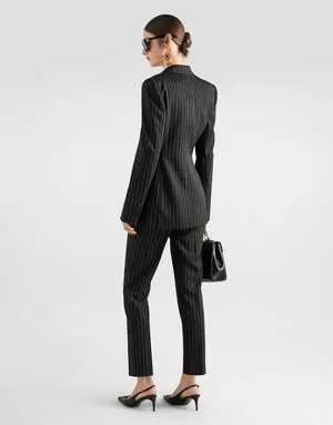 Dolce & Gabbana Turlington Single-breasted Jacket In Pinstripe Wool