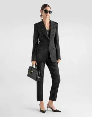 Dolce & Gabbana Turlington Single-breasted Pinstripe Wool Jacket
