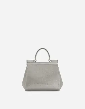 Dolce & Gabbana Medium Sicily Handbag In Satin With Rhinestones