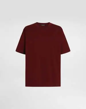 Dolce & Gabbana Cotton T-shirt With Logo - Bordeaux