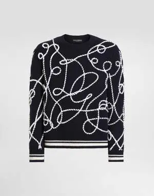 Dolce & Gabbana Virgin Wool Pullover With Embroidery - Multicolor