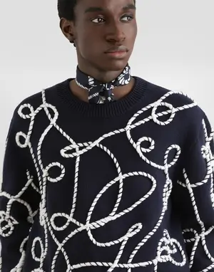 Dolce & Gabbana Virgin Wool Pullover With Embroidery - Multicolor