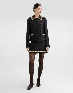 Dolce & Gabbana Peony-motif Brocade Jacket