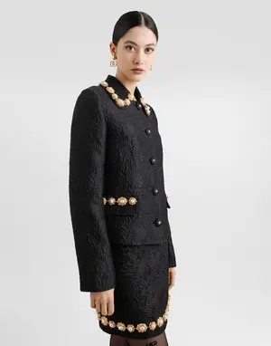Dolce & Gabbana Peony-motif Brocade Jacket