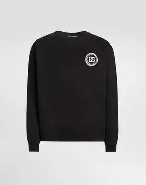 Dolce & Gabbana Jersey Sweatshirt With Patch - Black