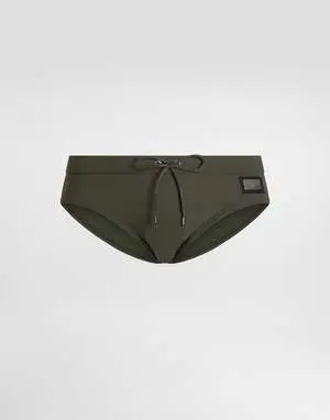 Dolce & Gabbana High-rise Swim Briefs - Grey