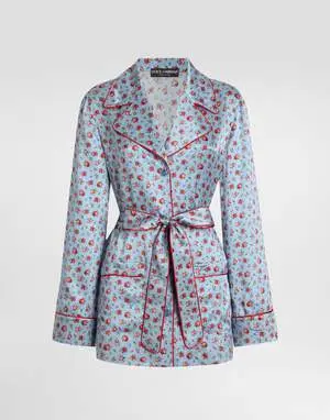 Dolce & Gabbana Small Rose-print Silk Vanity Shirt - Multicolor