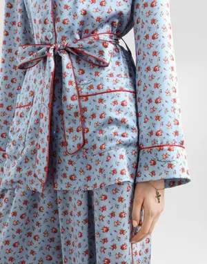 Dolce & Gabbana Small Rose-print Silk Vanity Shirt