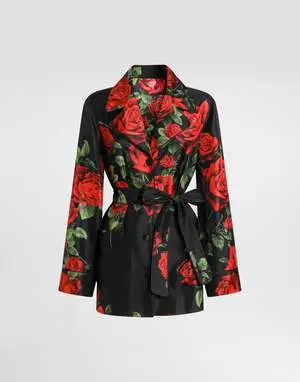 Dolce & Gabbana Rose-print Vanity Twill Shirt