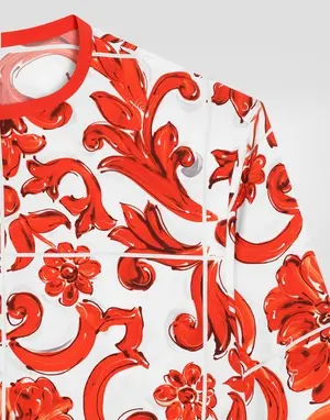 Dolce & Gabbana Majolica Print Charmeuse Shirt