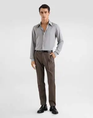 Dolce & Gabbana Gold Shirt In Silk Jacquard