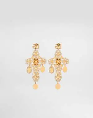 Dolce & Gabbana Filigree Cross Clip Earrings