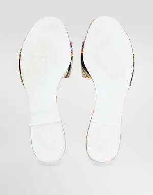 Dolce & Gabbana Carretto Print Rubber Slides - Multicolor